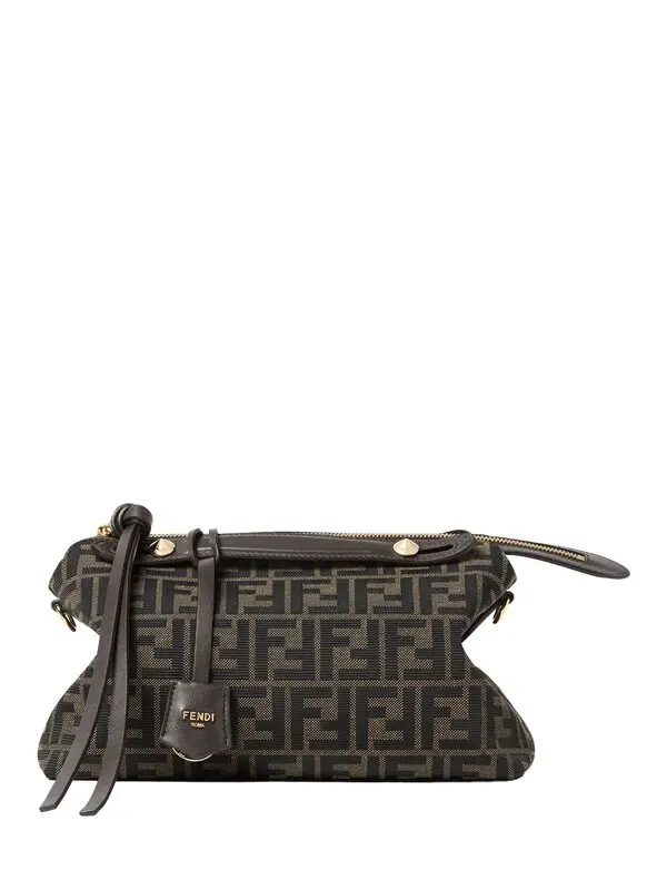 Fendi By The Way Soft Medium Ff Zucca Jacquard And Leather Bag - [brown]